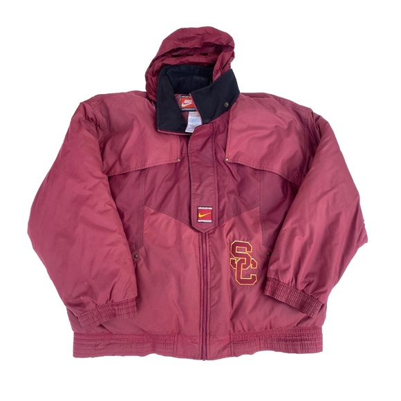 Nike | Jackets & Coats | Vintage Nike Usc Trojans Team Sports Heavy ...